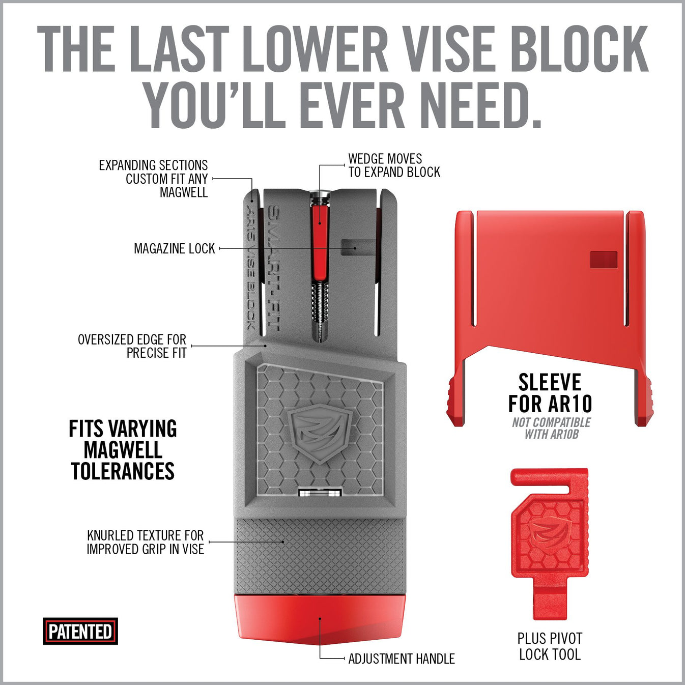 Smart-Fit® AR15 Vise Block With Sleeve For AR10* – Real Avid