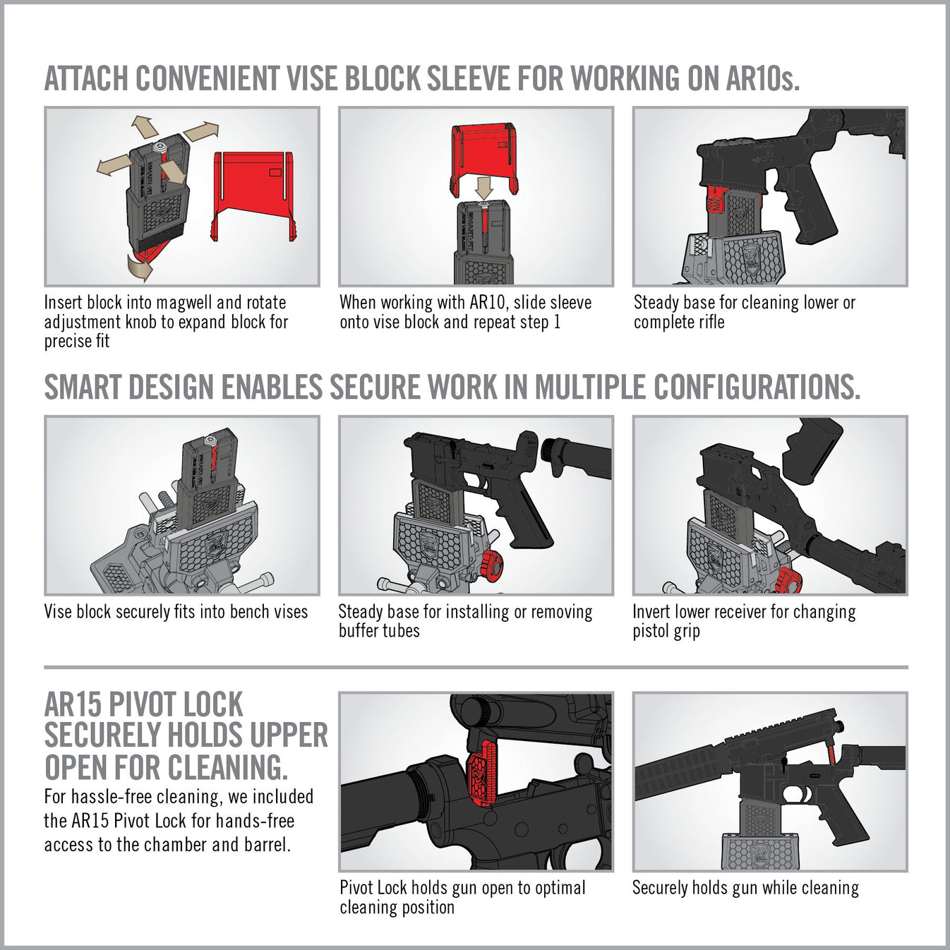 Smart-Fit® AR15 Vise Block With Sleeve For AR10* – Real Avid