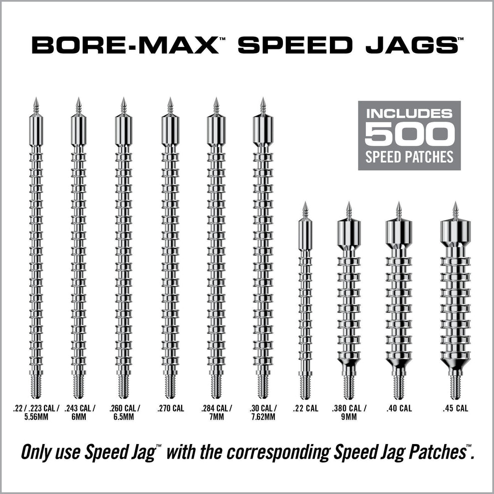 Bore-Max® Speed Jags™ & Patches Multi-Cal Pack – Real Avid