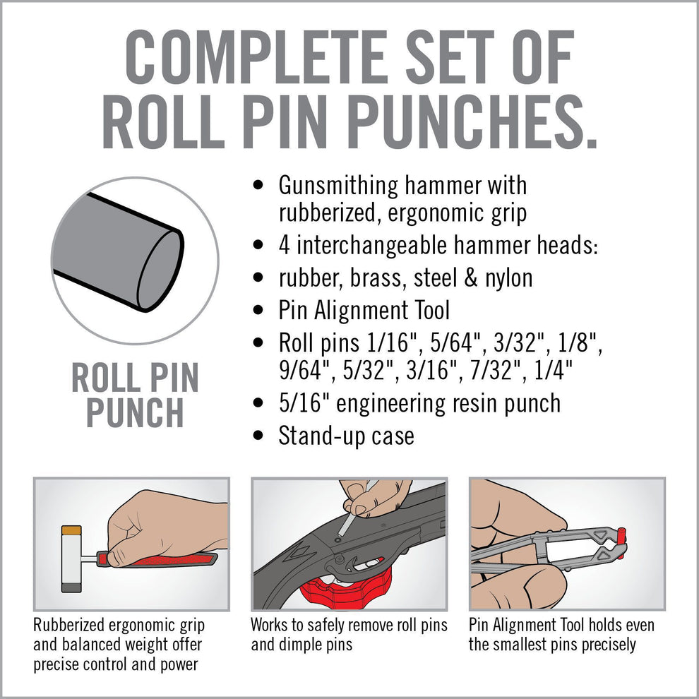 Accu-Punch® Hammer & Roll Pin Punch Set – Real Avid