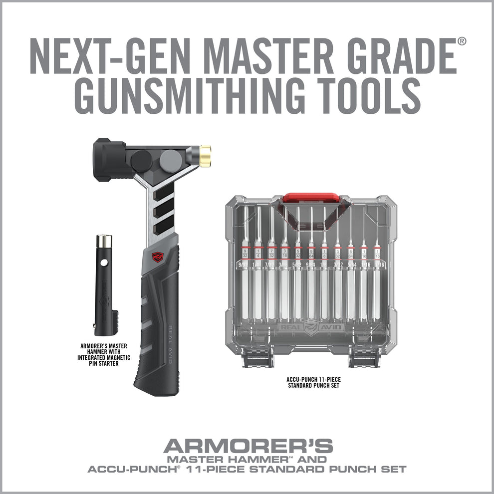 Armorer’s Master Hammer™ & Accu-Punch® 11-Piece Standard Pin Punch Set – Real Avid