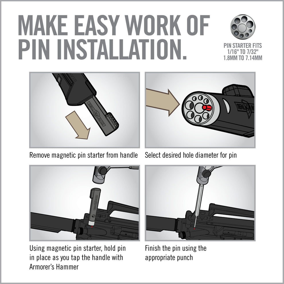 Armorer’s Master Hammer™ & Accu-Punch® 11-Piece Standard Pin Punch Set ...