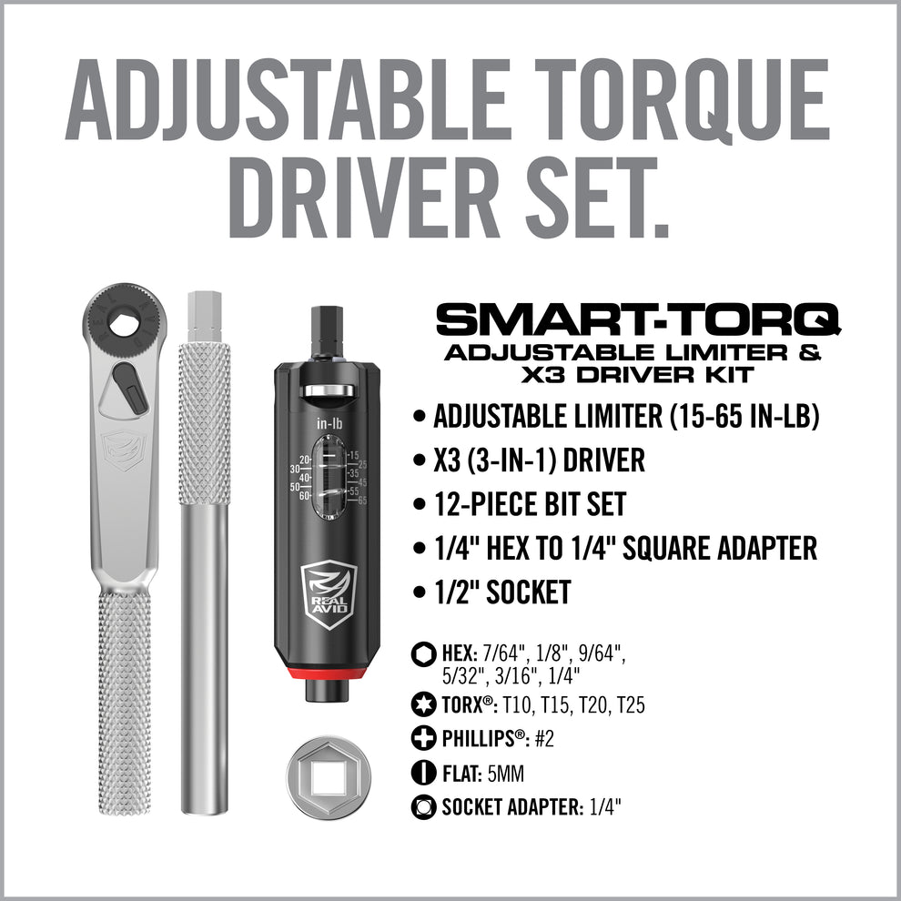 Smart-Torq® Adjustable Limiter & X3™ Driver Kit – Real Avid